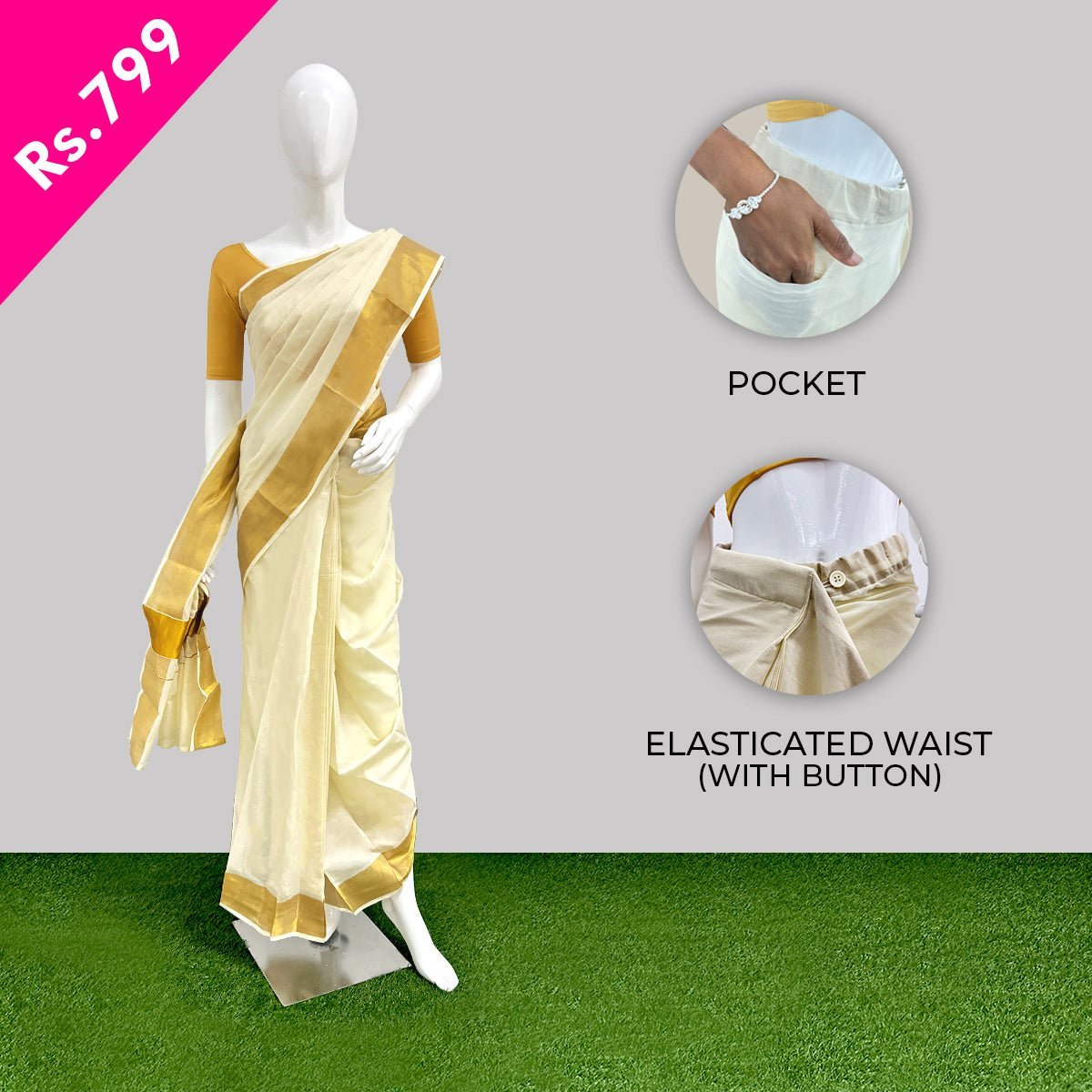 What to Wear Under a Ready to Wear Saree? – Gymmer